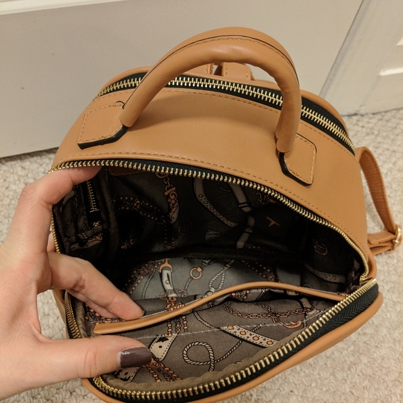 Bags | Four Pocket Tan Minibackpack Used Once | Poshmark